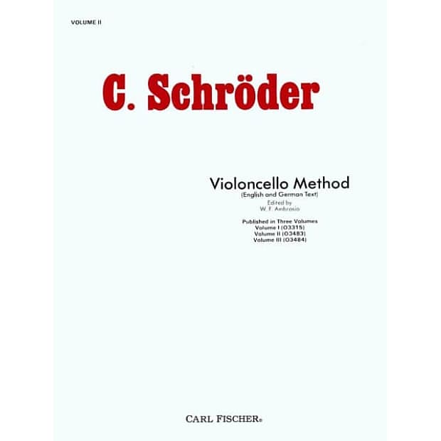 C. Schroder, Violincello Method, Volume Ii, Cello | Reverb