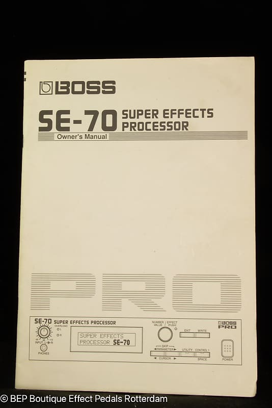 Boss Pro SE-70 Super Effects Processor Owner's manual ( | Reverb UK