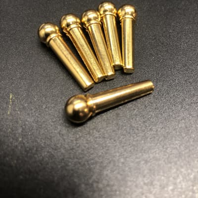Brass Acoustic Saddle Pins Pin Set (6) New | Reverb