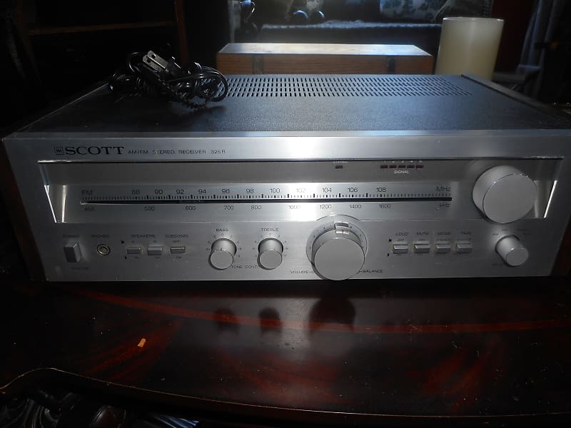 H.H. Scott 325R Stereo Receiver 1978 Silver Face/ Wood Sides | Reverb