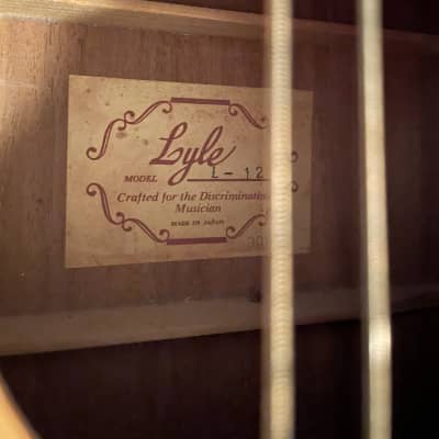 1970’s Made in Japan Lyle model L-12 Acoustic | Reverb Deutschland