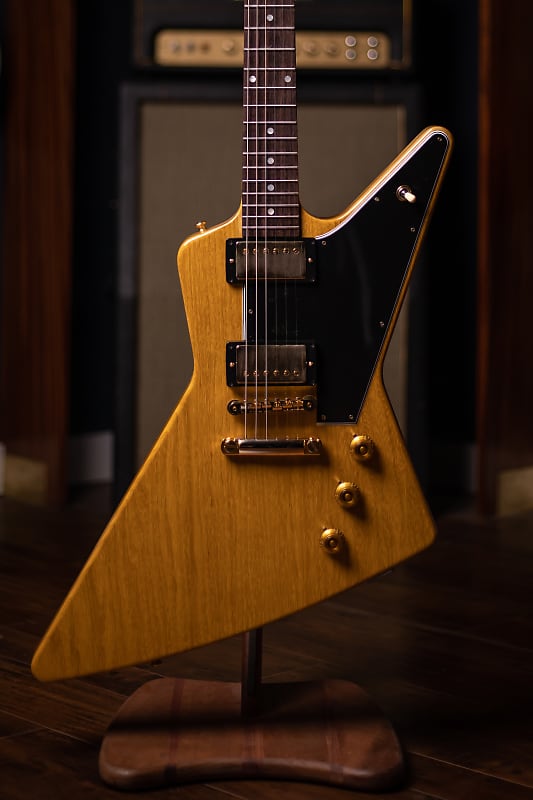 Gibson Custom Shop 1958 Korina Explorer Black Pickguard - | Reverb