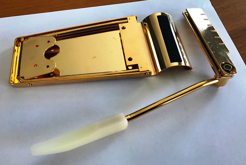 Vibrola Gold Long Vibrato Tailpiece Bridge Arm Gibson Vintage | Reverb