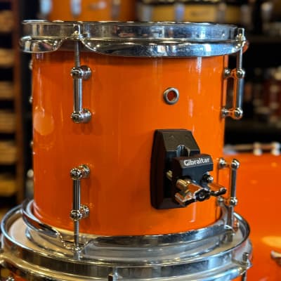 USED Custom Carbon Fiber Drum Set in "Tennessee Orange" - | Reverb