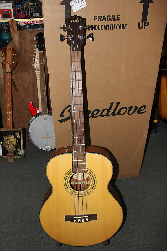 Fender BG32 NAT/ Short Scale Acoustic Bass W/Peramp-pick Up | Reverb
