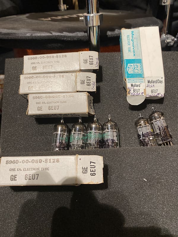 Ge and mullard 6eu7 6 tubes | Reverb UK
