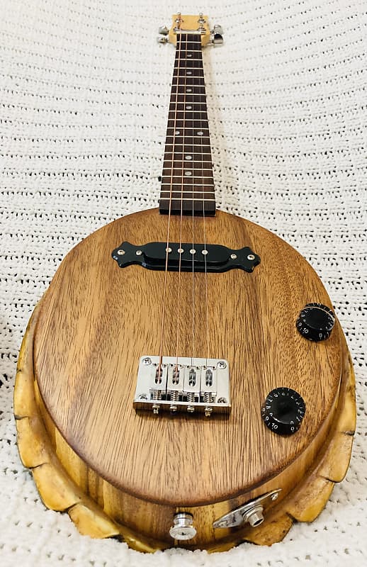 Turtle Shell Electric Tenor Guitar - monkey pod top | Reverb
