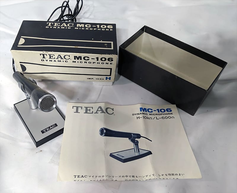 TEAC MC-106 Dynamic Microphone 1970's Made In Japan | Reverb