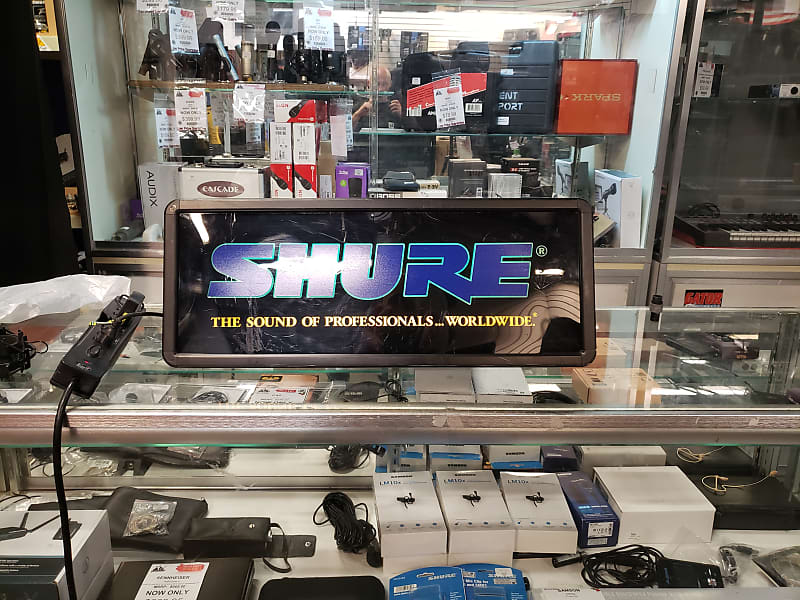Shure Light up microphone sign from the late 80's early 90's | Reverb