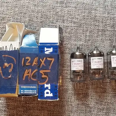 Ruby 12AX7 AC5 HG / ECC83 Trio Tubes | Reverb