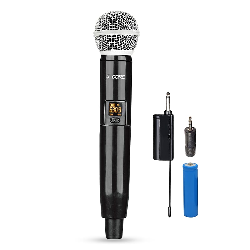 5 Core Wireless Microphones Black Dynamic Microphone 1 Piece | Reverb