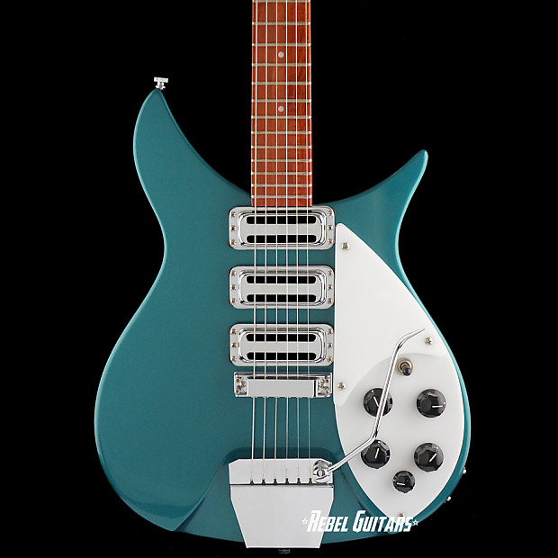 1998 Rickenbacker 325 V64 Guitar In Turquoise - Short Scale | Reverb