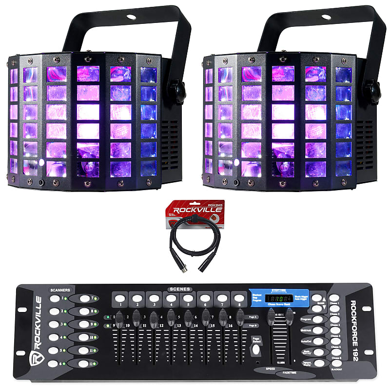 2) American DJ MINI DEKKER RGBW LED Derby/Strobe Effect | Reverb