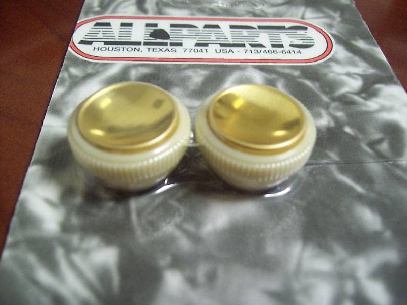 Hofner Beatle Bass Style Tea Cup Knobs - OFF-WHITE, GOLD | Reverb