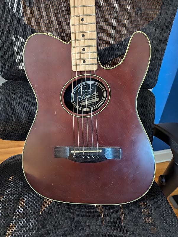 2000 Squier Telecoustic Custom Brown by Fender | Reverb