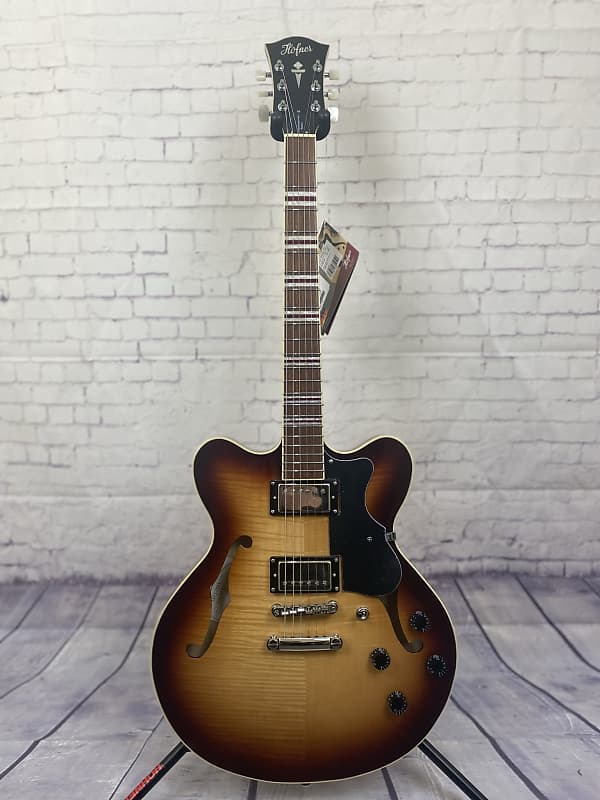 Hofner Verythin Semi Hollow Guitar | Sunburst | Reverb
