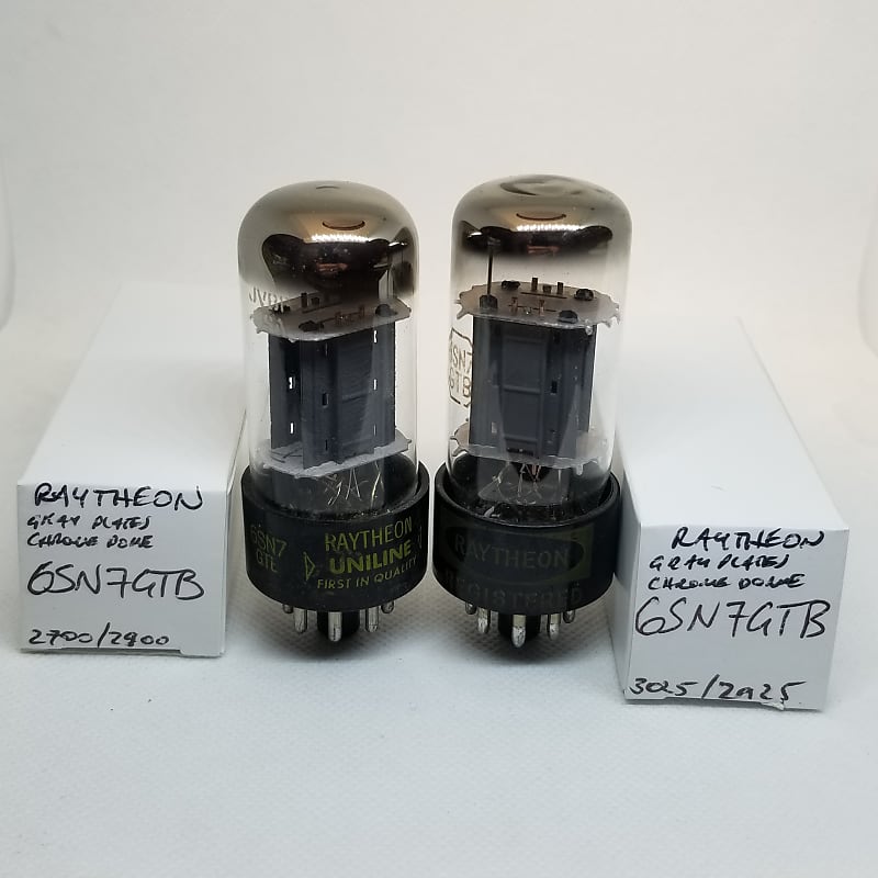 Matched Pair (10.7%) "Tall Boy" Raytheon 6SN7GTB NOS 6SN7 | Reverb