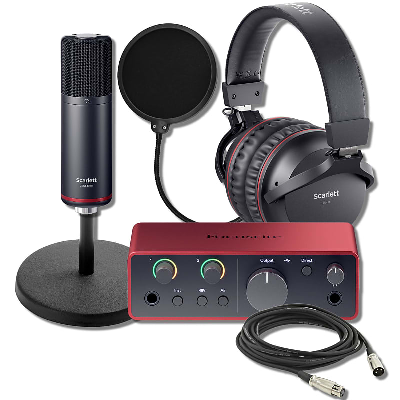 Focusrite Scarlett Solo Studio 4th Gen Recording Bundle with | Reverb