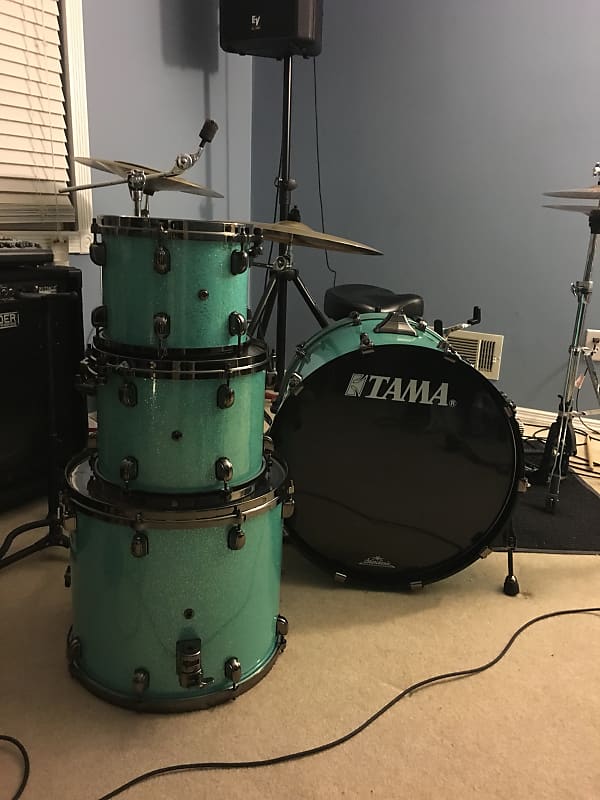 Tama Starclassic Birch Bubinga Turquoise Glitter | Reverb