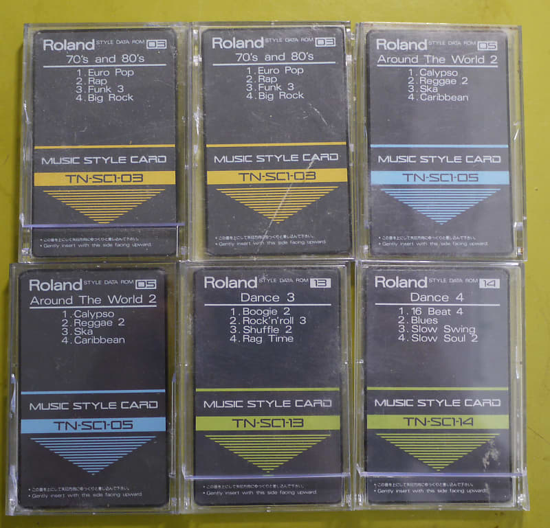 Roland Music Style Data Rom Card Collection 6 cards Dance 4 | Reverb