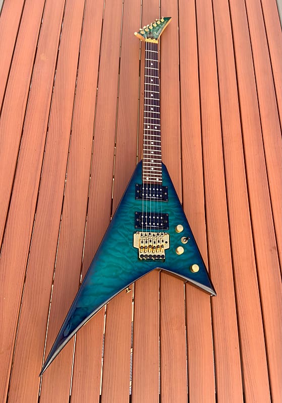 Grover Jackson Rhoads mid 90s - Turquoise Blue | Reverb