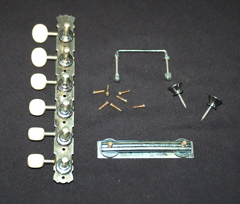 Teisco Tulip Tuners, Bridge, String Retainer, Strap Buttons, | Reverb