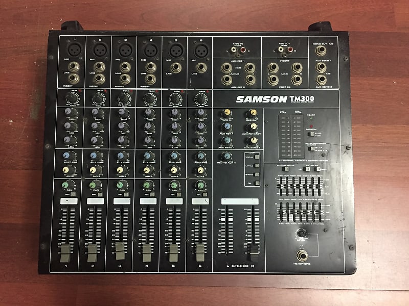 Samson TM300 6-channel 150-Watt Powered Stereo Mixer | Reverb