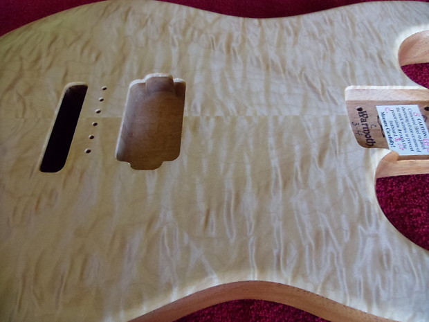 Warmoth Strat Chambered Mahogany Body/Quilt Maple Top, | Reverb