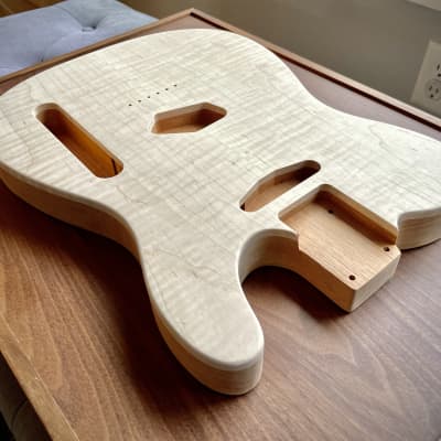 Chambered Telecaster Body - Voronoi Chambers - Curly Maple on | Reverb