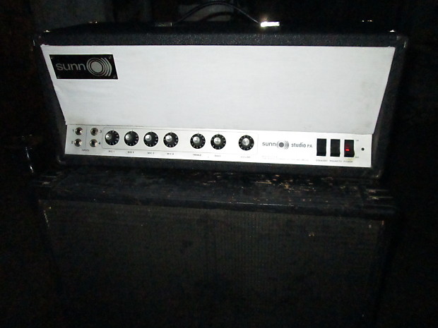 Sunn Studio PA head 1968 black tolex/silver cloth | Reverb