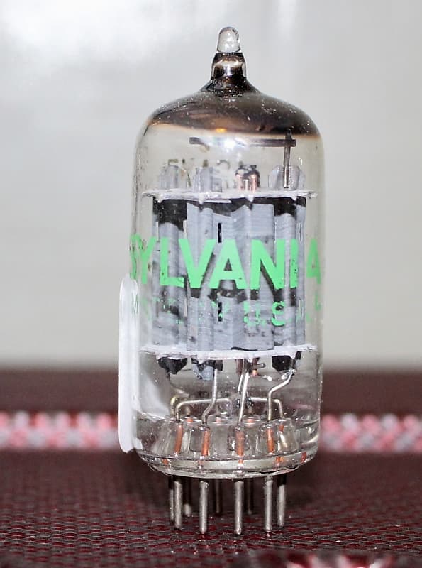 SYLVANIA 12AX7 ECC83 LONG PLATE HALO GETTER COPR GRID POST | Reverb