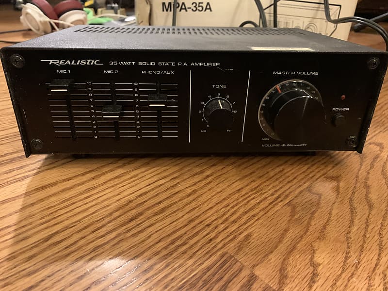 Realistic MPA-35A integrated PA system 35W mono output 2 mic | Reverb
