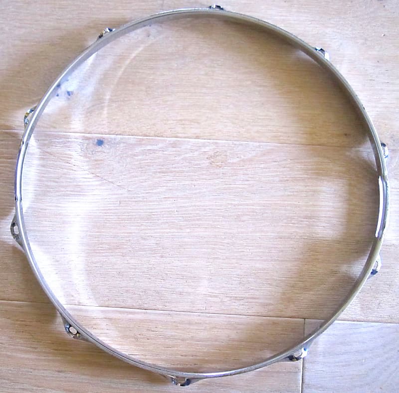 15" 10-Lug Triple-Flanged Snare Side Hoop Rim Chrome | Reverb