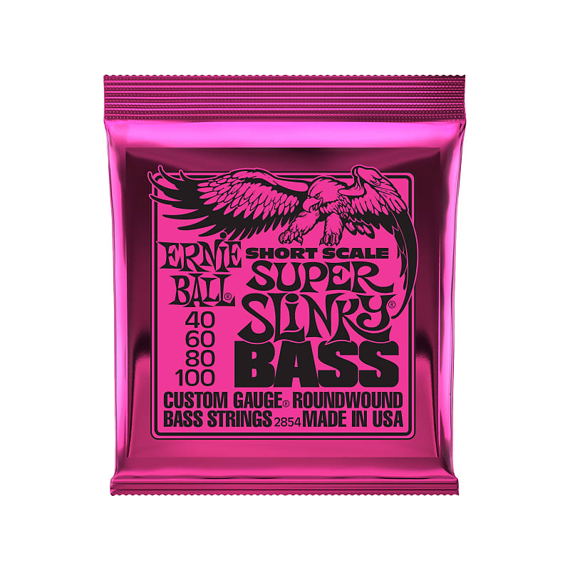 Ernie Ball Super Slinky Nickel Wound Short Scale Bass Strings | Reverb