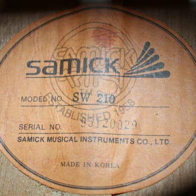 Vintage Samick SW-210/NA Acoustic Electric Guitar With Hard | Reverb