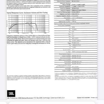 JBL 2245H-Vintage 18”/Subwoofer | Reverb