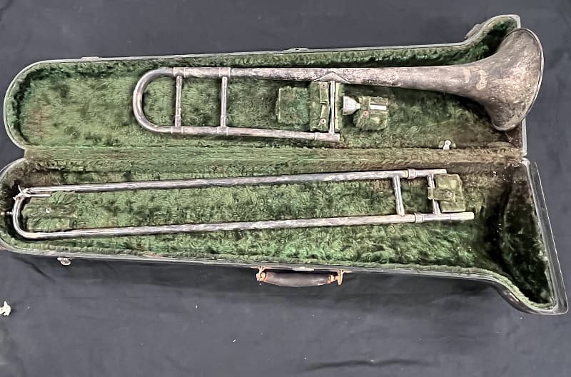PITT American Silver Trombone Project 1920’s-1940’s - W/case | Reverb