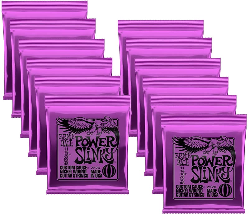 Ernie Ball Power Slinky Nickel Wound Electric Guitar Strings | Reverb
