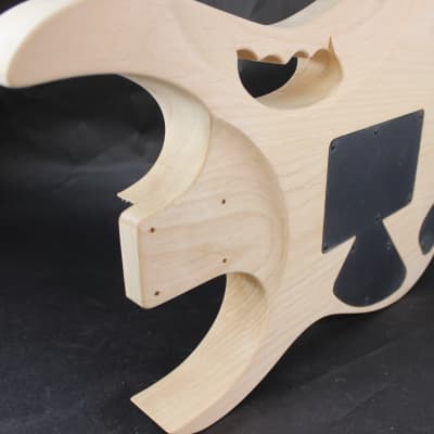 Unfinished 6 string, Jem style Alder guitar body, rear route, | Reverb