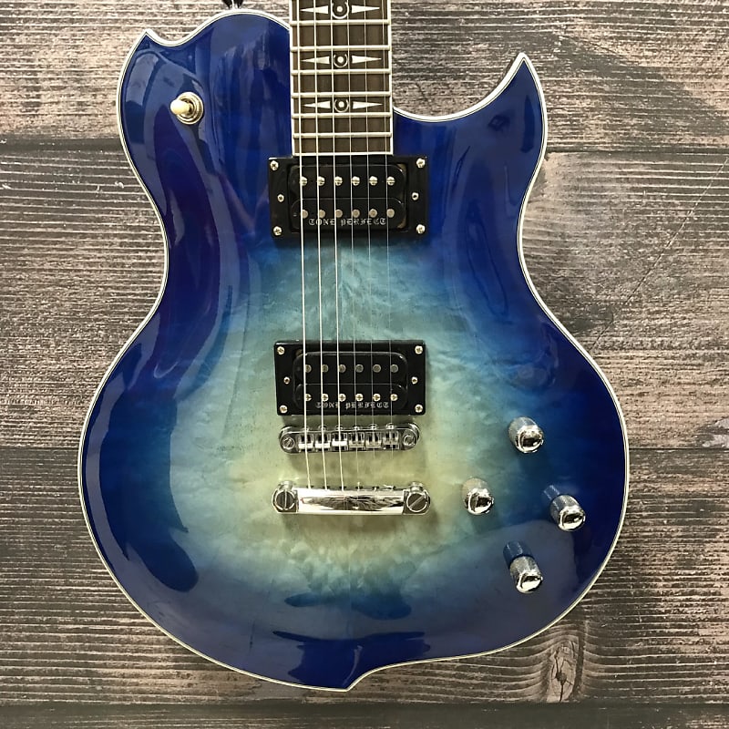Minarik Lotus Electric Guitar (Ocean Burst Blue) | Reverb