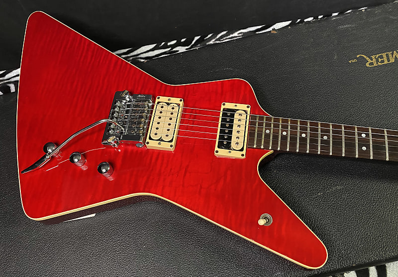 1979 - 1981 Hamer USA Standard Explorer Flame Top Transparent | Reverb