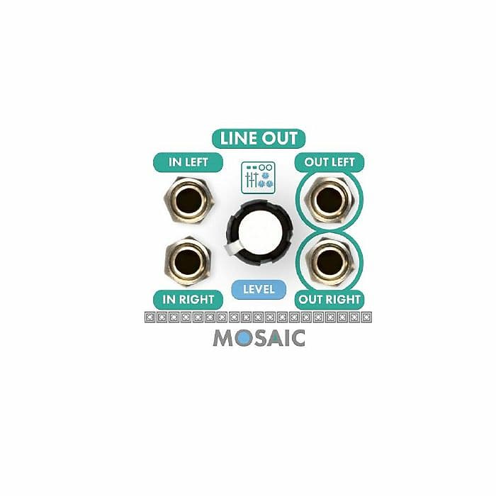 Mosaic 1U Line Out Stereo Line Output Module (white) | Reverb