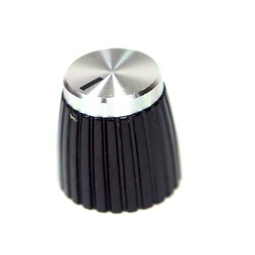 Tall Marshall Style Knob, Black and Silver | Reverb