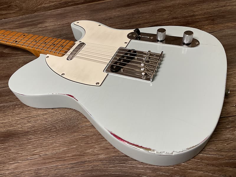 Heavy Relic Squier Standard Telecaster Chronic Blue | Reverb