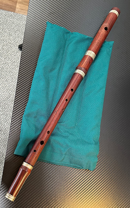 Casey Burns Keyless Irish Small Handed Flute in Mopane wood | Reverb