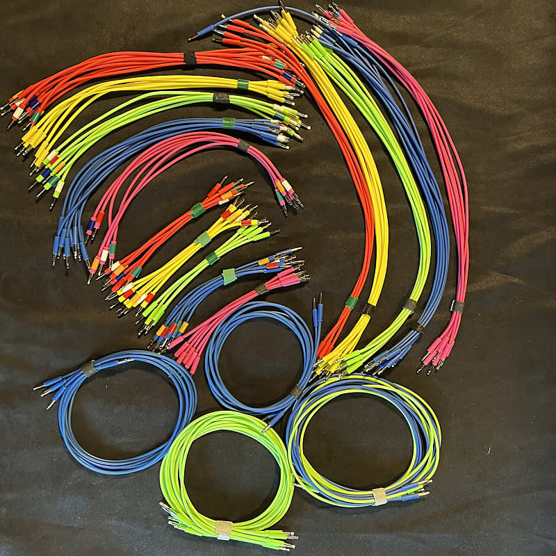 Modular Addict Skinny Eurorack Cables - Lot of 124: Various | Reverb