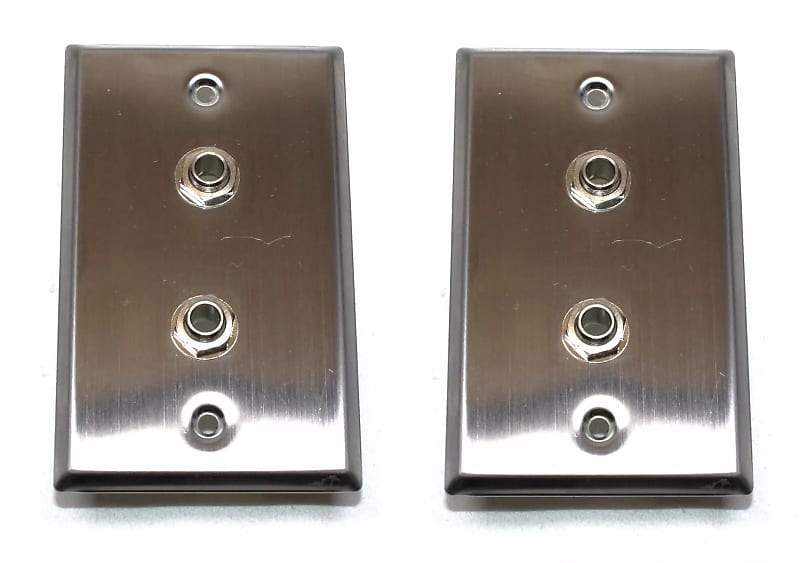(2) Two Single Wall Plates Dual NEUTRIK REAN NYS229 Mono 1/4" | Reverb