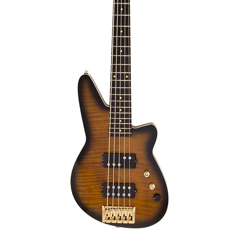 Mint Reverend Mercalli 5 FM 5-String Bass Guitar Coffee Burst | Reverb