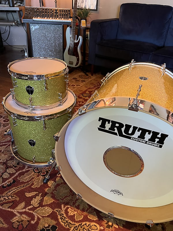 Truth Custom Drums 3-piece glass glitter wrapped acrylic | Reverb