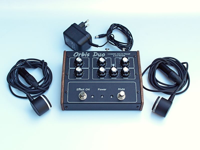 Orbis Duo Handpan Preamp + 2 OM microphones (pickups) | Reverb